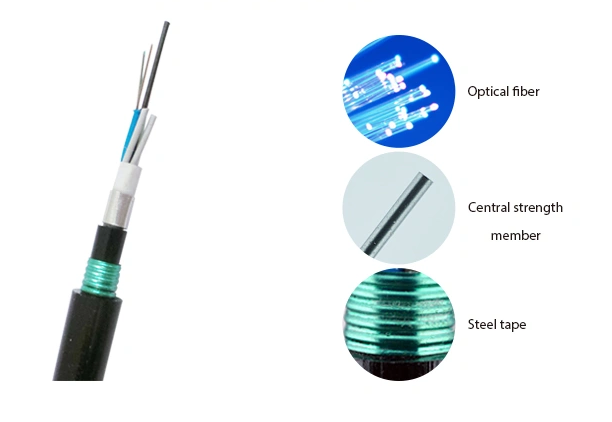 12C Outdoor Armored Fiber Optic Cable