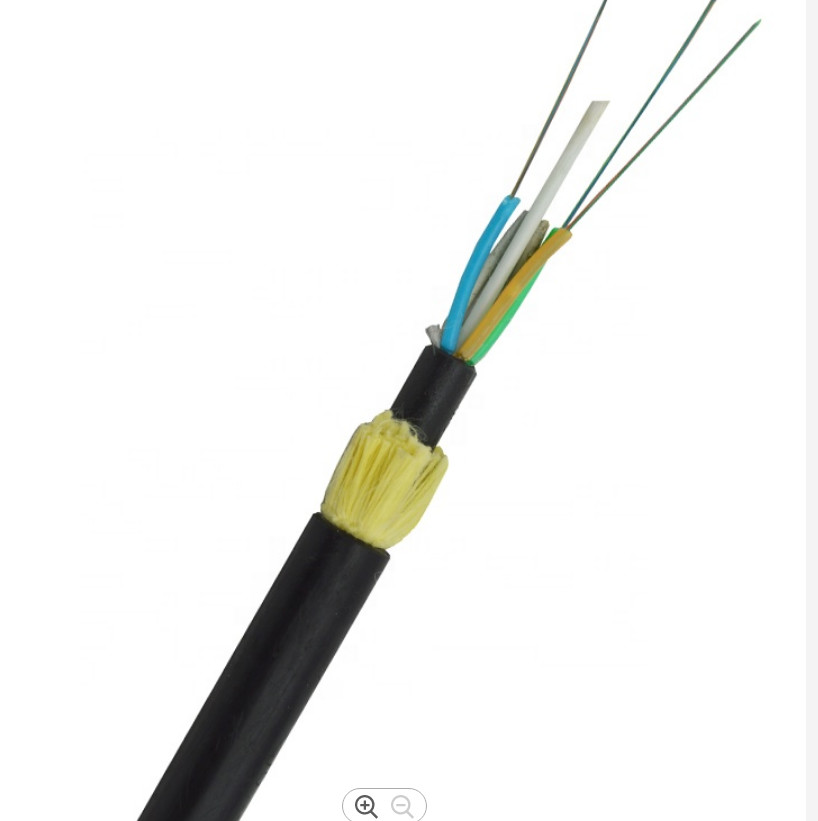 Kavlar Yarn 100m ADSS 12 Core Armoured Fiber Optic Cable Water Blocking ...