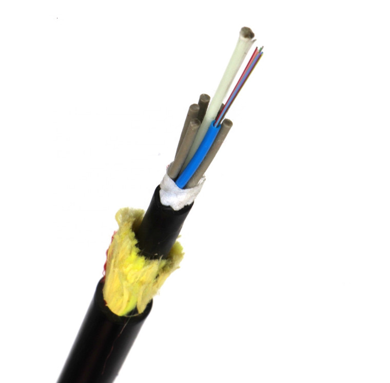 48 Core Aramid Yarn Single Mode ADSS Fiber Optic Cable Self Supporting