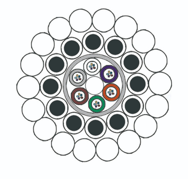 48 Core OPGW Fiber Optic Cable Composite Ground Wire Single Mode